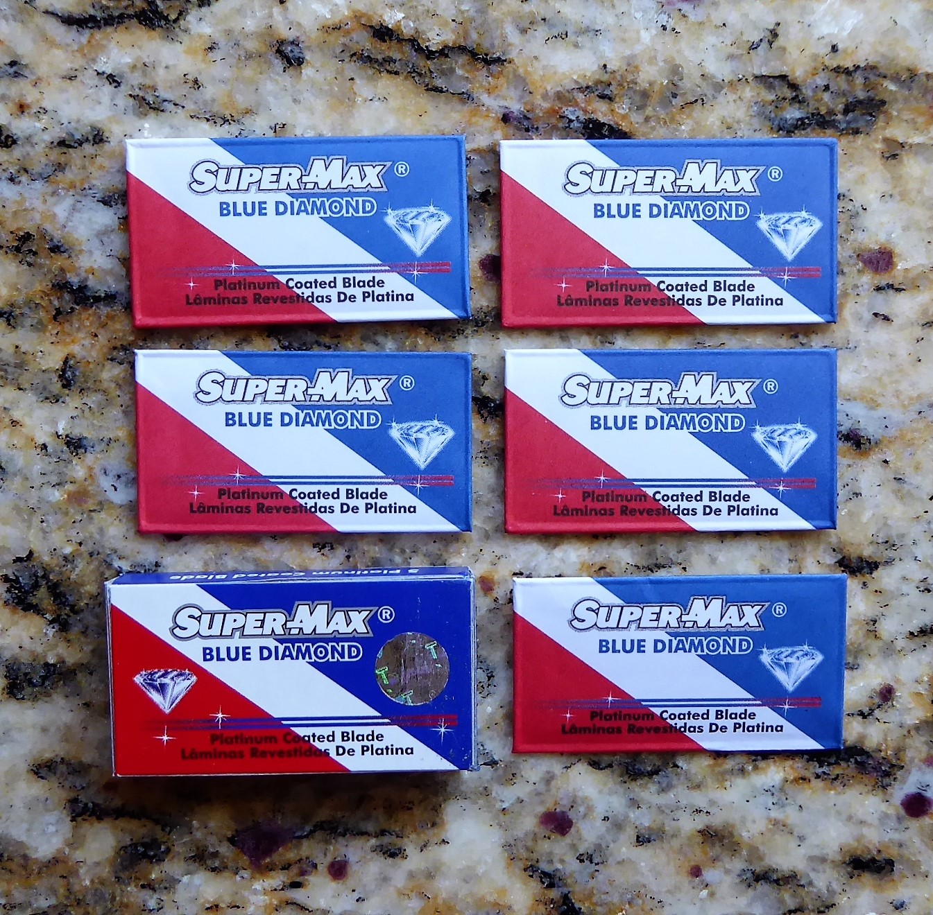 5 Super-Max Blue Diamond Platinum Double Edge Razor Blades | eBay