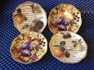 VTG! Set Of 4 Mini Saucer ~Staffordshire Peter Stanier Fine China ~ 3 ...