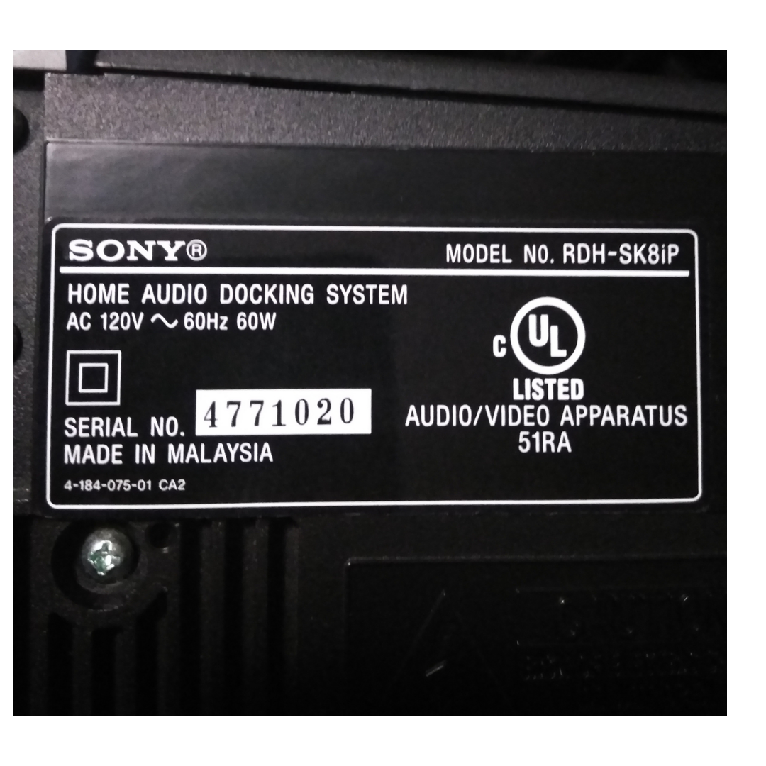 Sony RDH-SK8iP Graffiti Home Audio Docking Station no remote | eBay