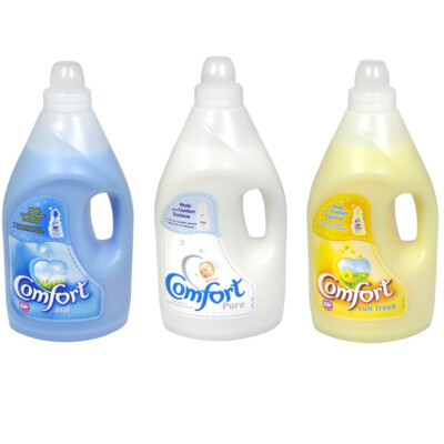 Comfort Fabric Softener 4L 114 Mega Wash Laundry - PURE, BLUE SKIES ...