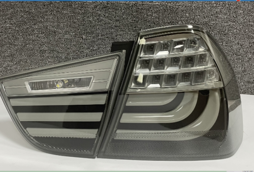 Smoked Tail Lights Rear Lamp w/LED Light Bar Fit BMW E90 3Series 09-12 ...