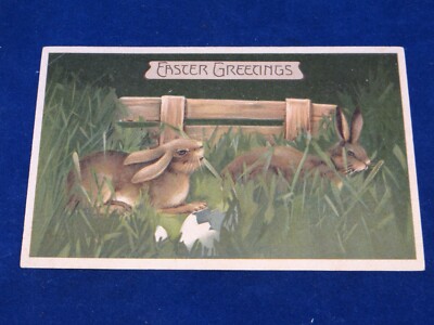 Antique Easter Postcard Rabbit Bunny German EARLY 1900's | eBay