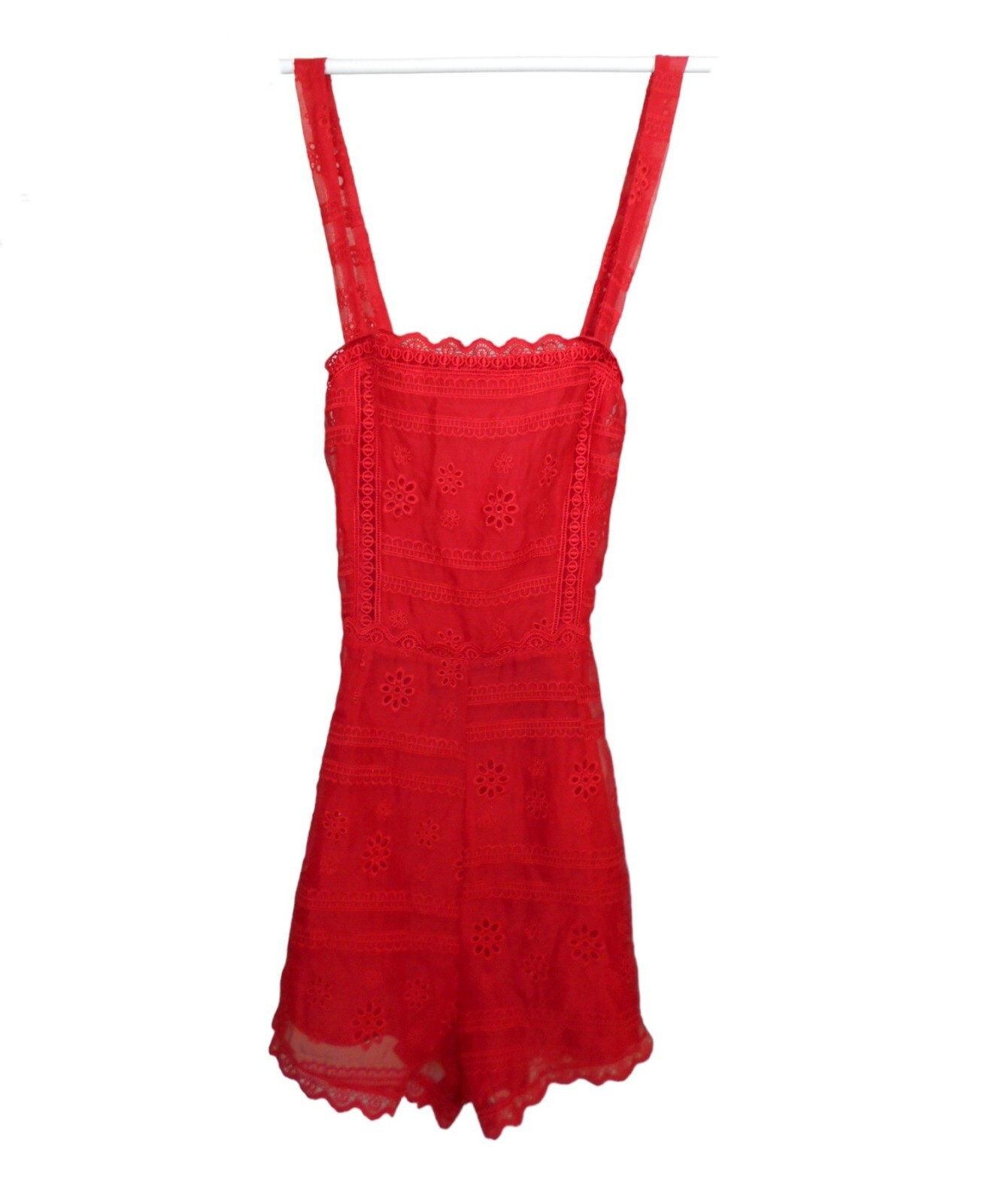 Forever 21 Dukes of Dallas Red Lace Romper jumpsuit - Size Medium ...