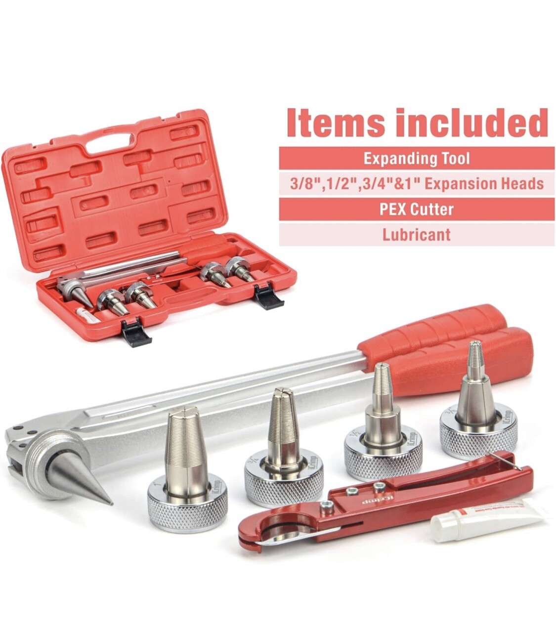 iCrimp 3/8,1/2,3/4,1-inch ProPEX Expanding Tool Kit with Pipe Cutter ...