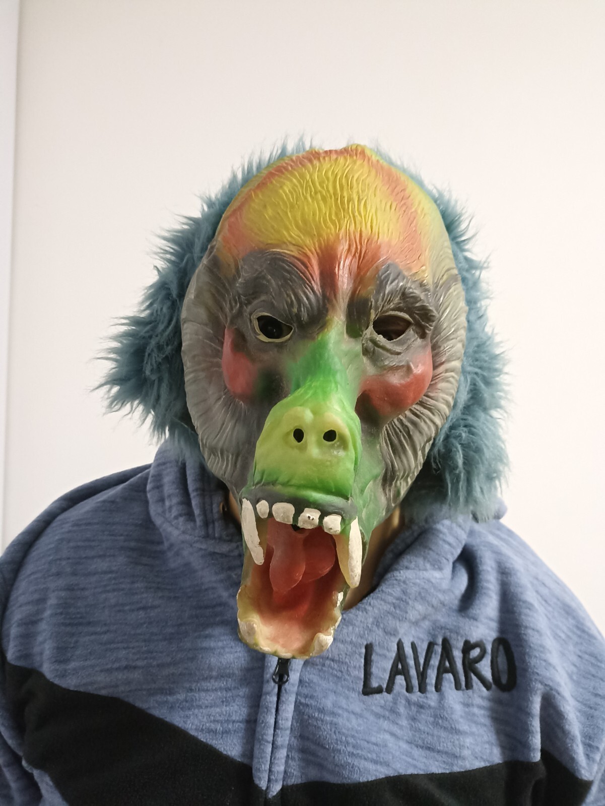 Vintage Rare Halloween Plastic Scary Horror Monster Mask With Blue Hair ...