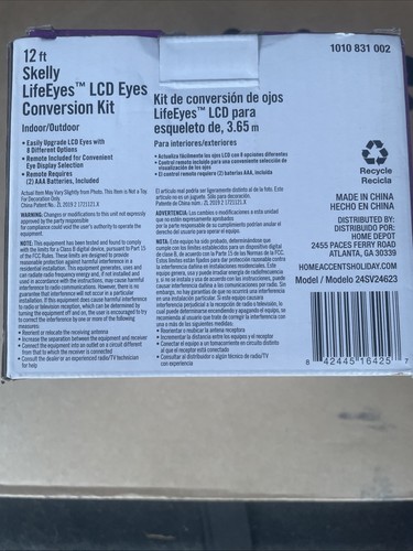 12 ft Skeleton Skelly LifeEyes LCD Eyes Conversion Kit Home Accents ...