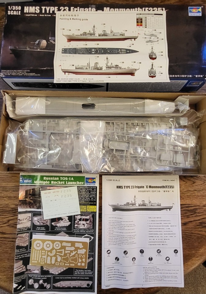 Trumpeter 1/350 HMS Monmouth Type 23 Frigate Model Ship Kit 04547 ...