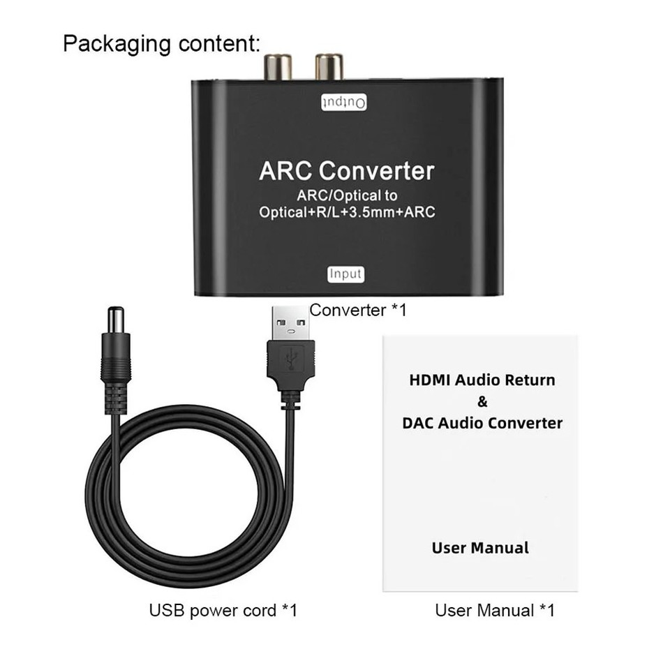 Audio Extractor 192Khz -Compatible Converter Digital Optical SPDIF to ...