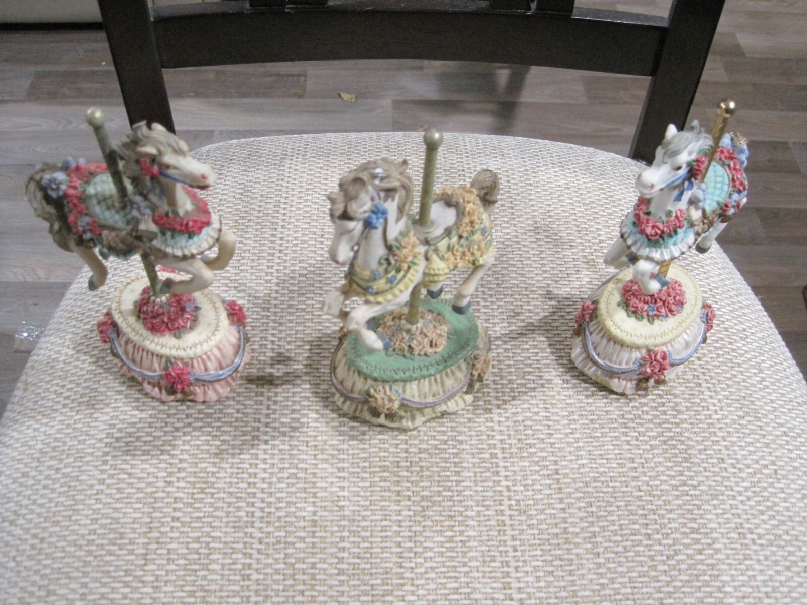 Melodies County Fair Collection (3) Carousel Horses 6" tall base 2.3x3 ...