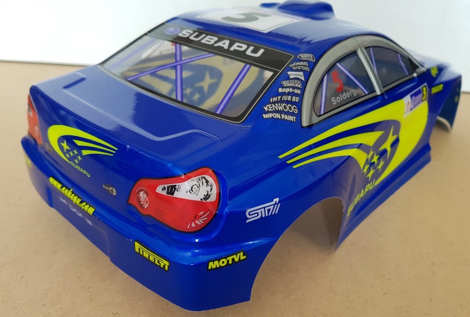 1/10 RC car 190/200mm rally on road drift Subaru Body Shell Blue | eBay UK