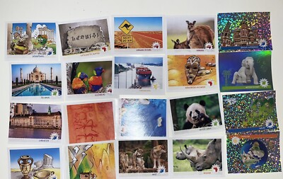 20 Sticker Globus Sammelsticker Eine Reise durch die Zeitgeschichte ...