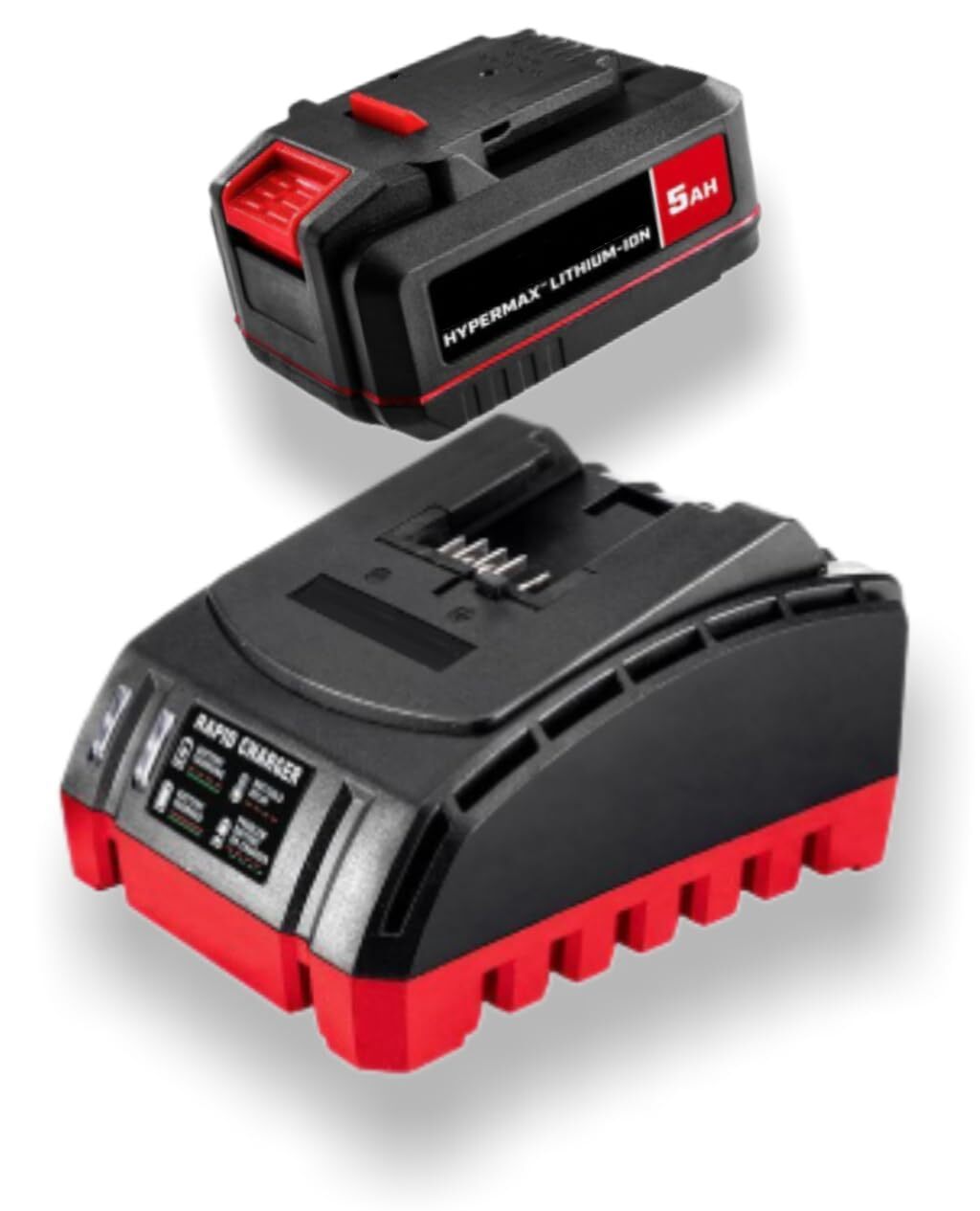 Fits Bauer 20V 5Ah Battery & Charger, Compatible with Bauer 20V Power ...