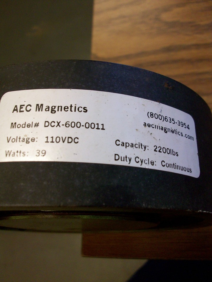 AEC Magnetics DCX-600-0011 Electromagnet | eBay