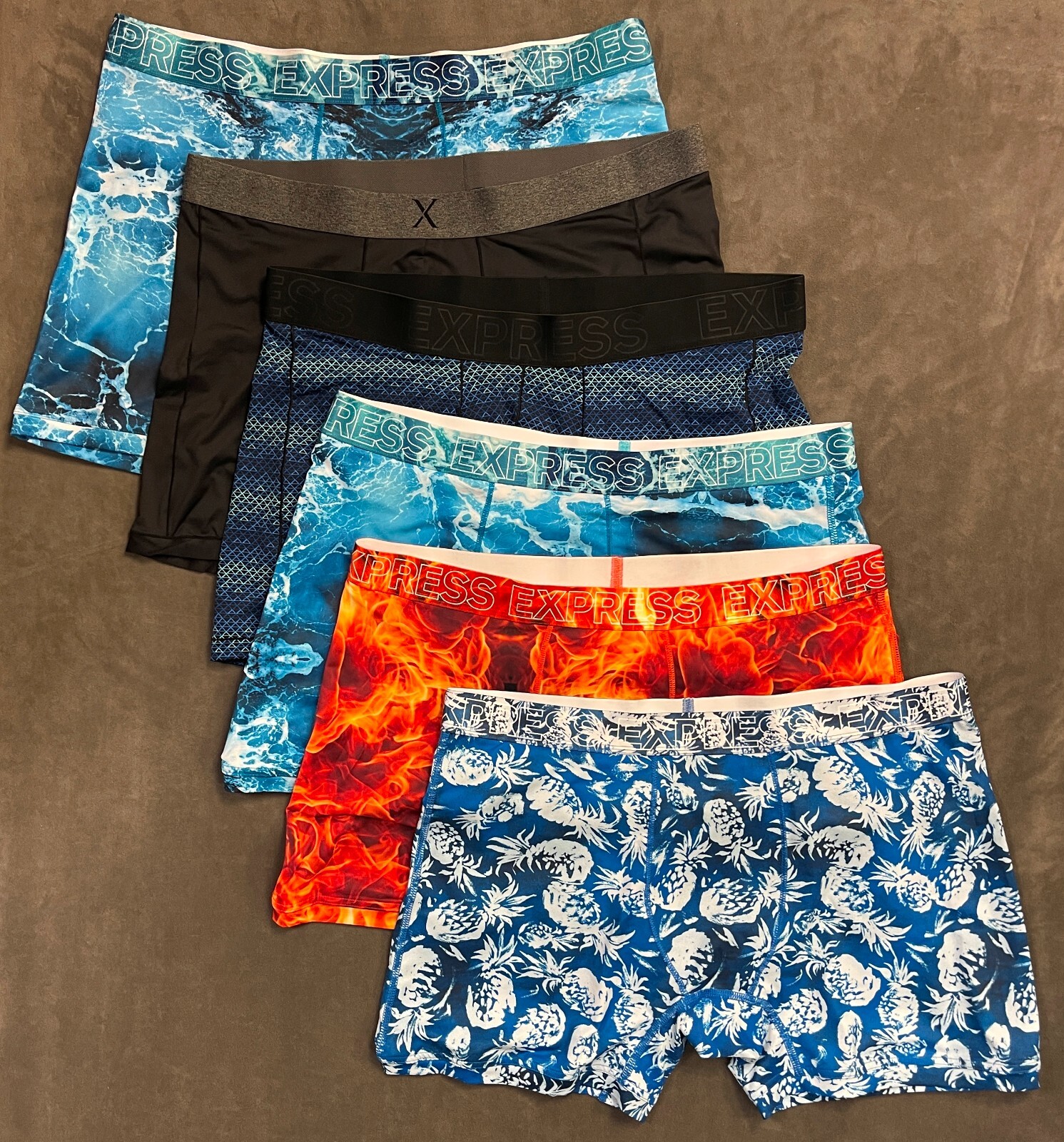 BB2207XL NEW EXPRESS UNDERWEAR $120 LOT OF 6 PERFORMANCE BOXER BRIEFS ...