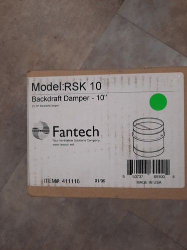 FANTECH RSK 10 - BACKDRAFT DAMPER - 10" BR2 | eBay