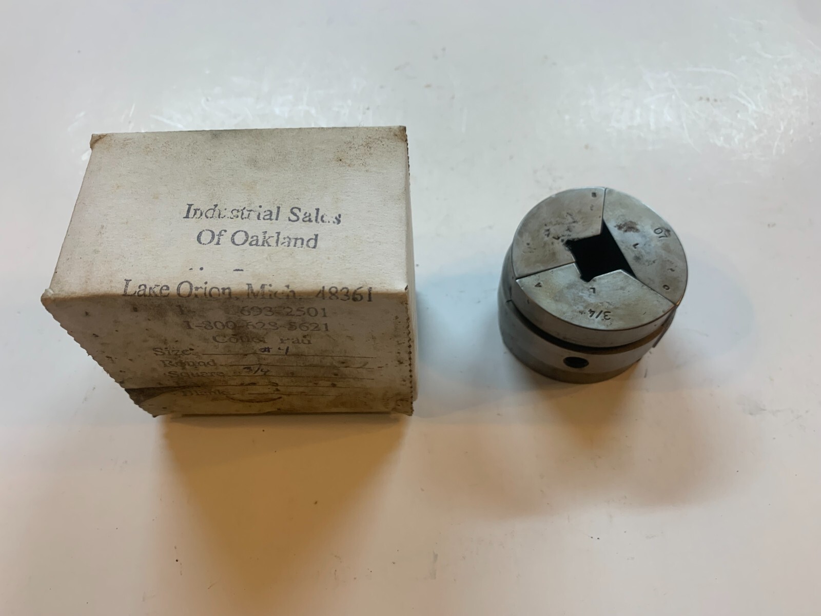 Industrial Sales of Oakland Warner & Swasey #4 Square 3/4" Collet Pad ...