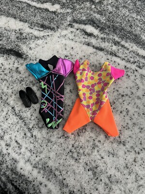 Vintage Barbie Sports Fashions Neon Workout Clothes with Shoes (2) | eBay