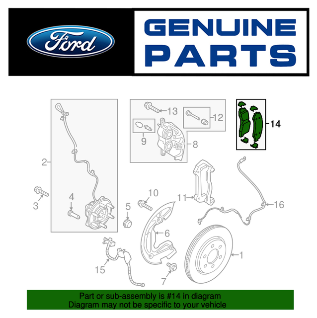 Ford OEM Kit - Brake Lining Fl1z*2001*d for sale online | eBay