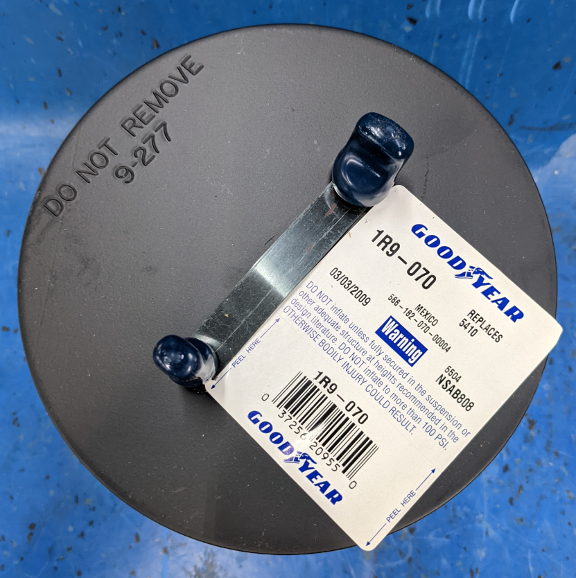 Goodyear 1R9-070 Air Spring Rolling Lobe Pusher Axle Bag 5410 ...