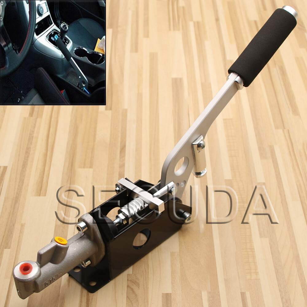 SILVER HYDRAULIC HORIZONTAL RACING DRIFT RALLY HAND EBRAKE HANDBRAKE ...