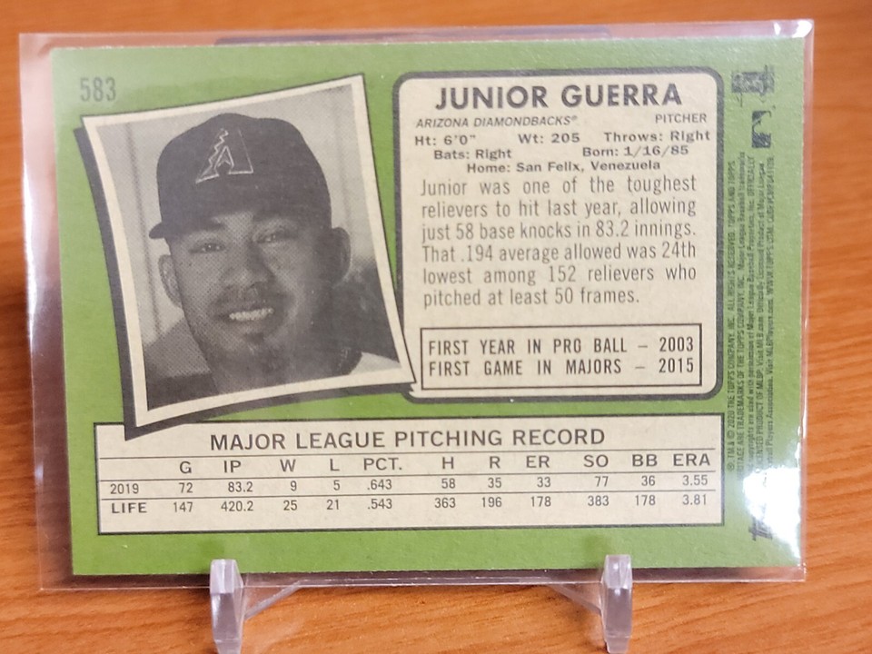 2020 Topps Heritage High Number #583 Junior Guerra Diamondbacks | eBay