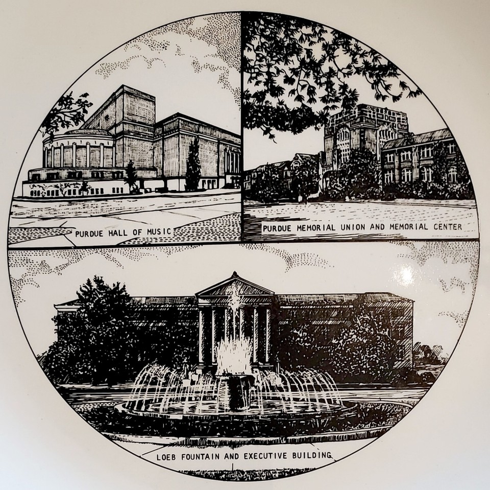 Purdue University Plate 10" W.C. Bunting Boilermakers West Lafayette ...