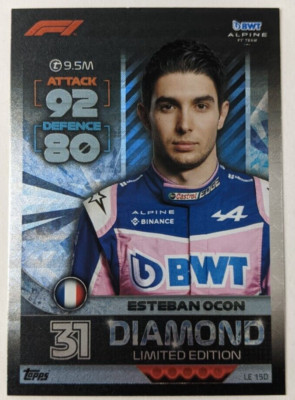 Esteban Ocon LE 15D Diamond Edition 2022 Topps Turbo Attax F1 Foil ...