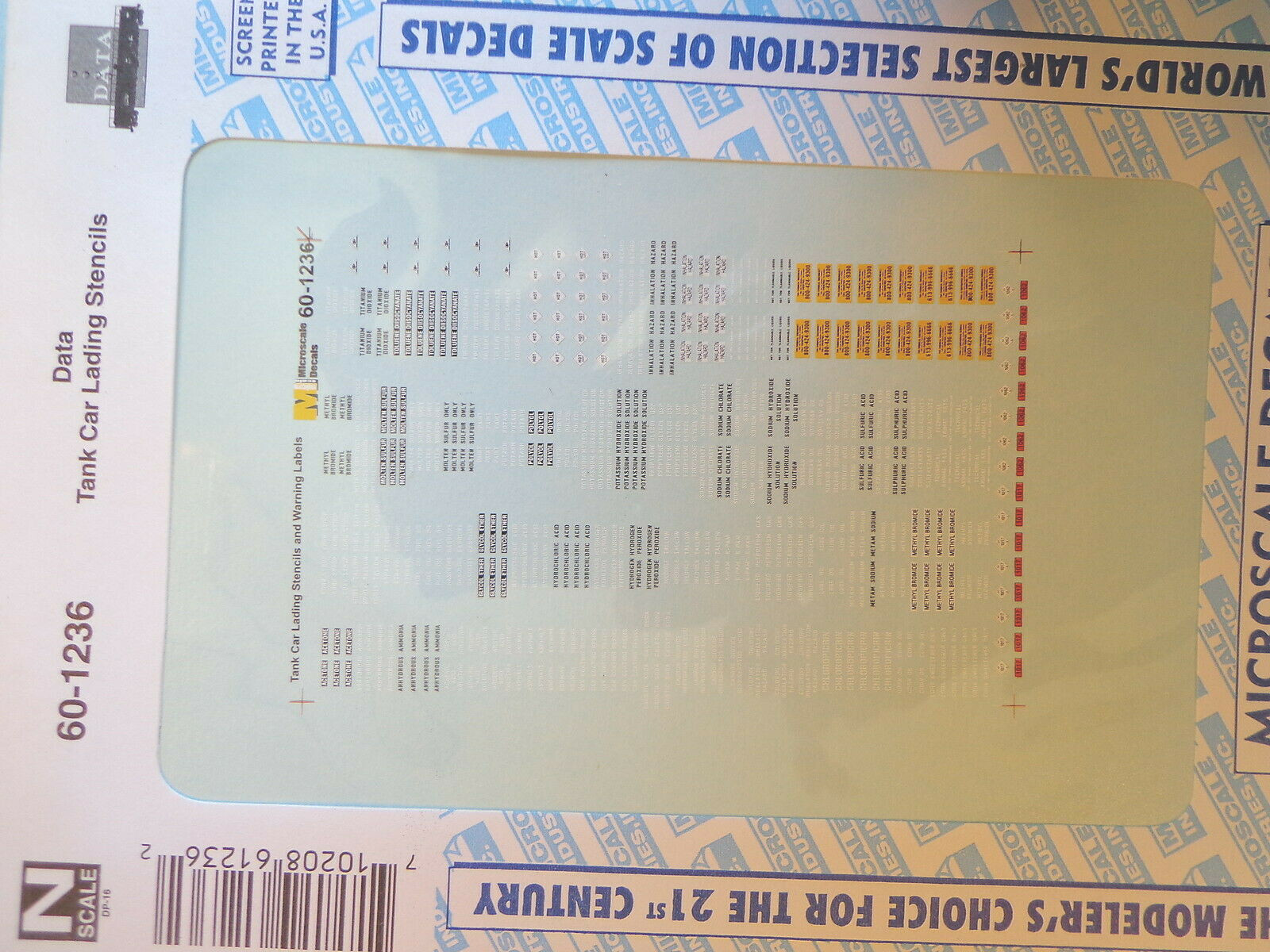 Microscale Decal N #60-1236 Tank Car - Lading Stencils and Placards ...