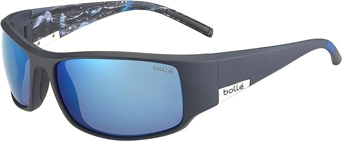 BOLLE KING WRAP AROUND MATTE BLUE SEA POLAR OFFSHORE BLUE SUNGLASSES ...