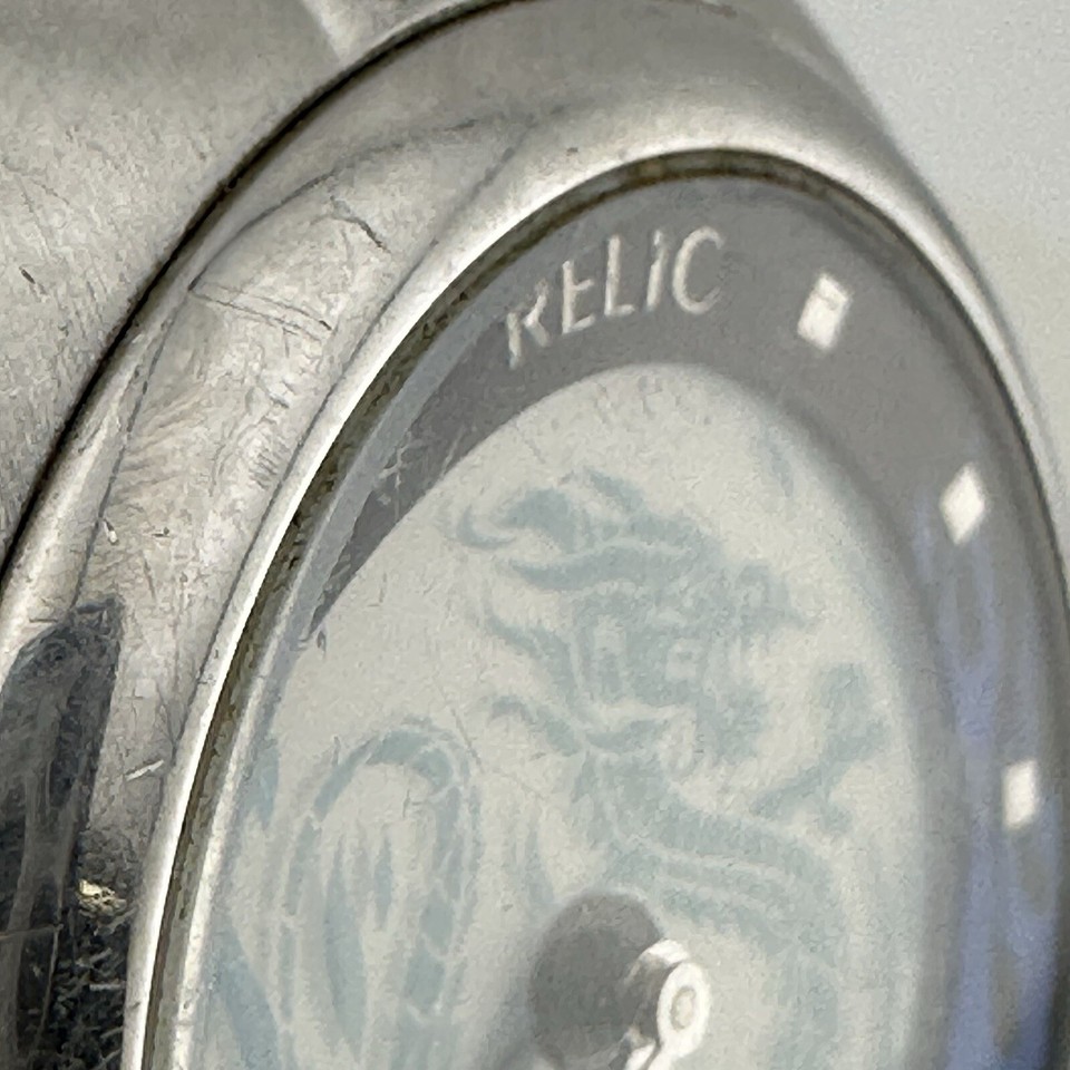 Relic by Fossil Men ZR55175 Dragon Blue Flames Dial Watch 8 1/4" - New ...