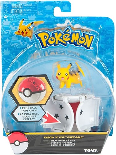 Pokemon Throw 'N' Pop Pokeball Pops Open Pikachu & Poke Ball New in ...