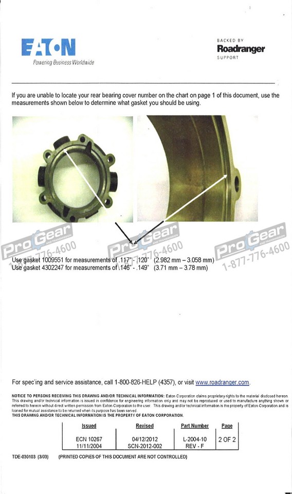 K2262 EATON FULLER REAR TRANSMISSION SEAL, REPLACES K2256 SEAL | eBay