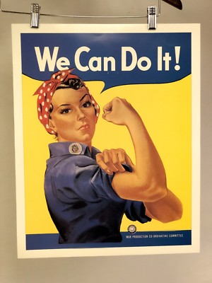 1943 We Can Do It! - Rosie the Riveter Vintage Style WW2 Poster - 16x20 ...