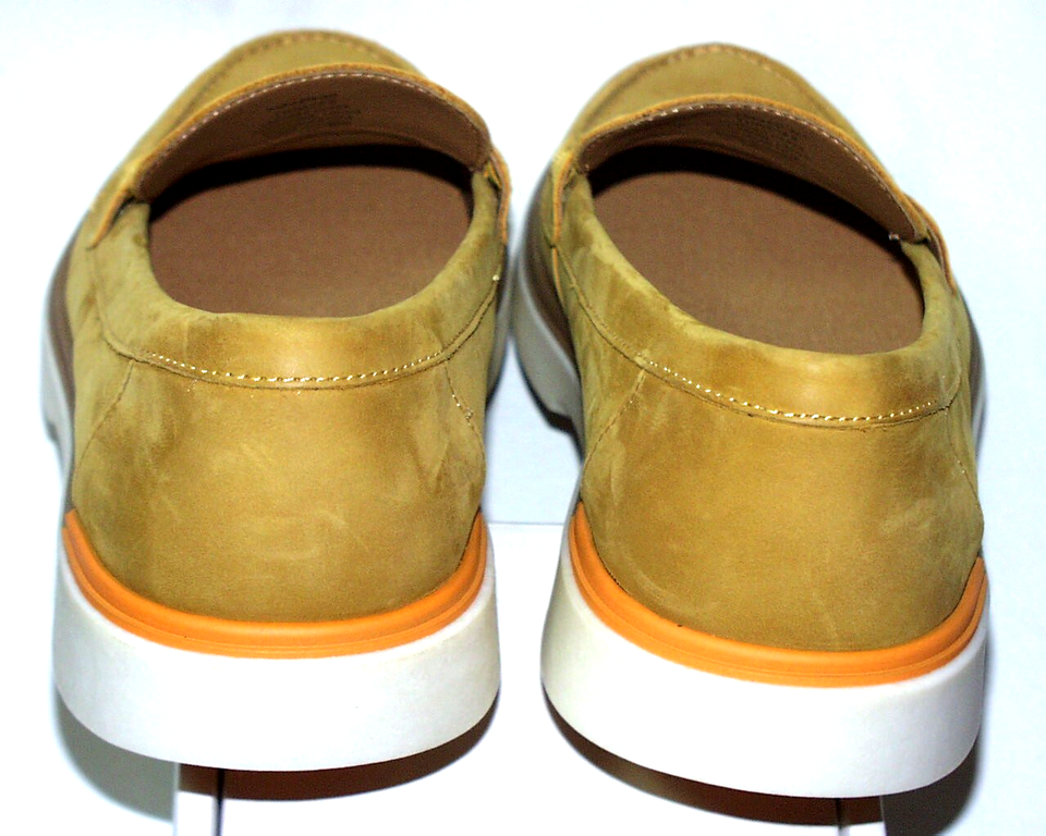 Hush Puppies Men's Leo Penny Loafer, Tumbled Nubuck Leather Upper, Tan ...