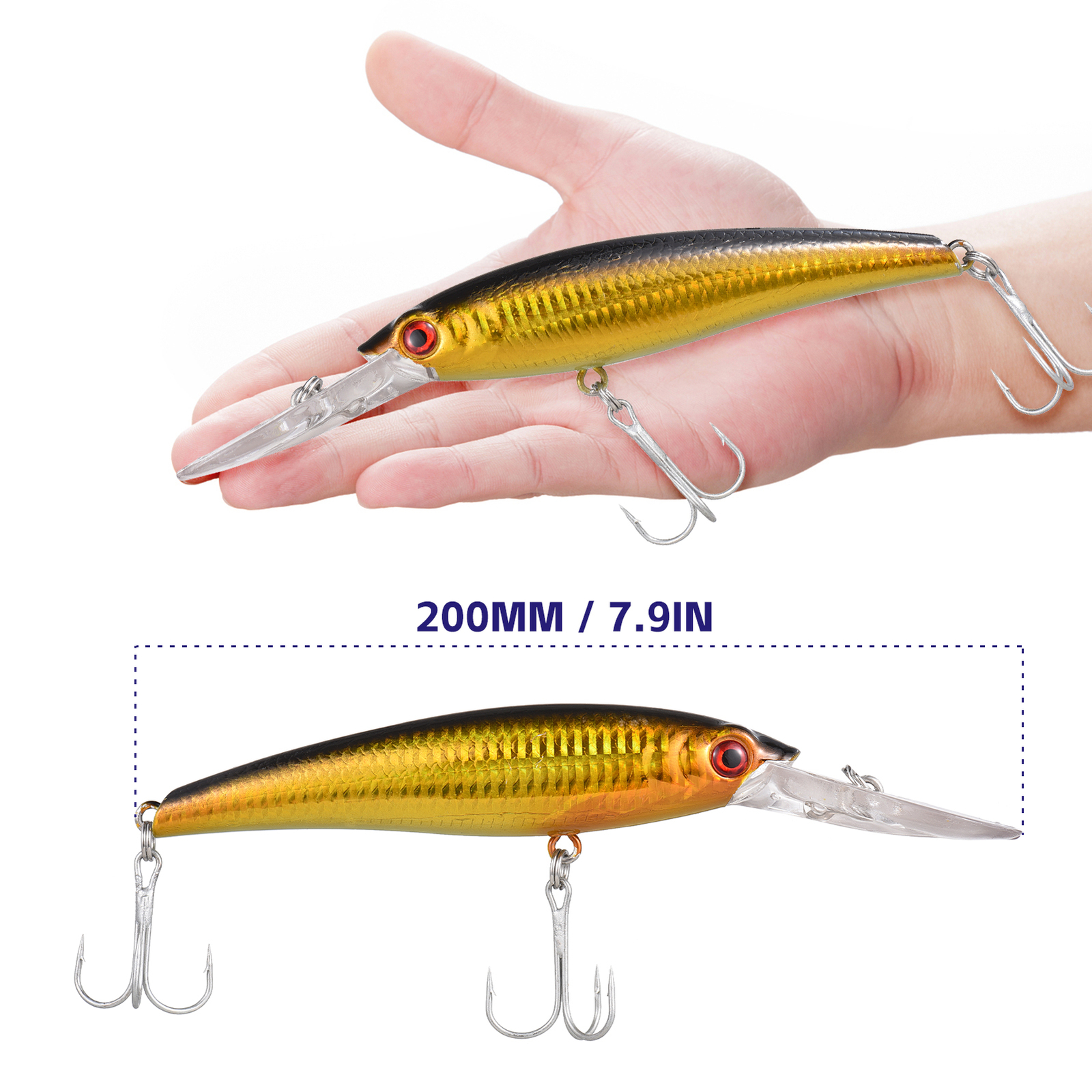 Ultra Long Casting Fishing Lure 20cm Saltwater Sinking Minnow Fishing ...