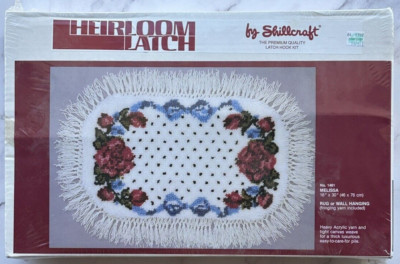 Latch Hook Rug Kit Melissa Shillcraft Floral Design 20 x 27 Vintage ...