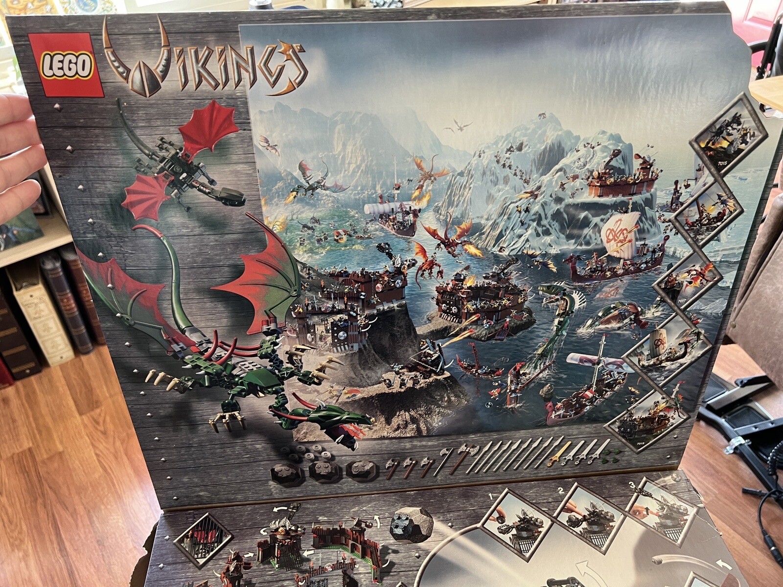 LEGO Vikings: Viking Fortress against the Fafnir Dragon (7019 ...