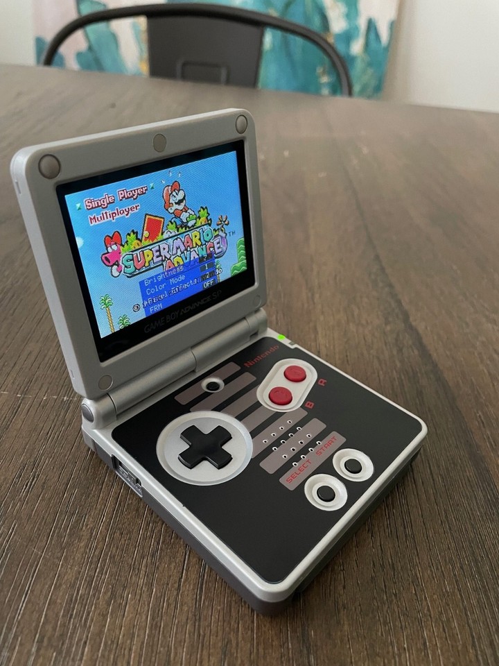 Nintendo GameBoy Game Boy Advance SP IPS V5 Custom NES Edition Backlit ...
