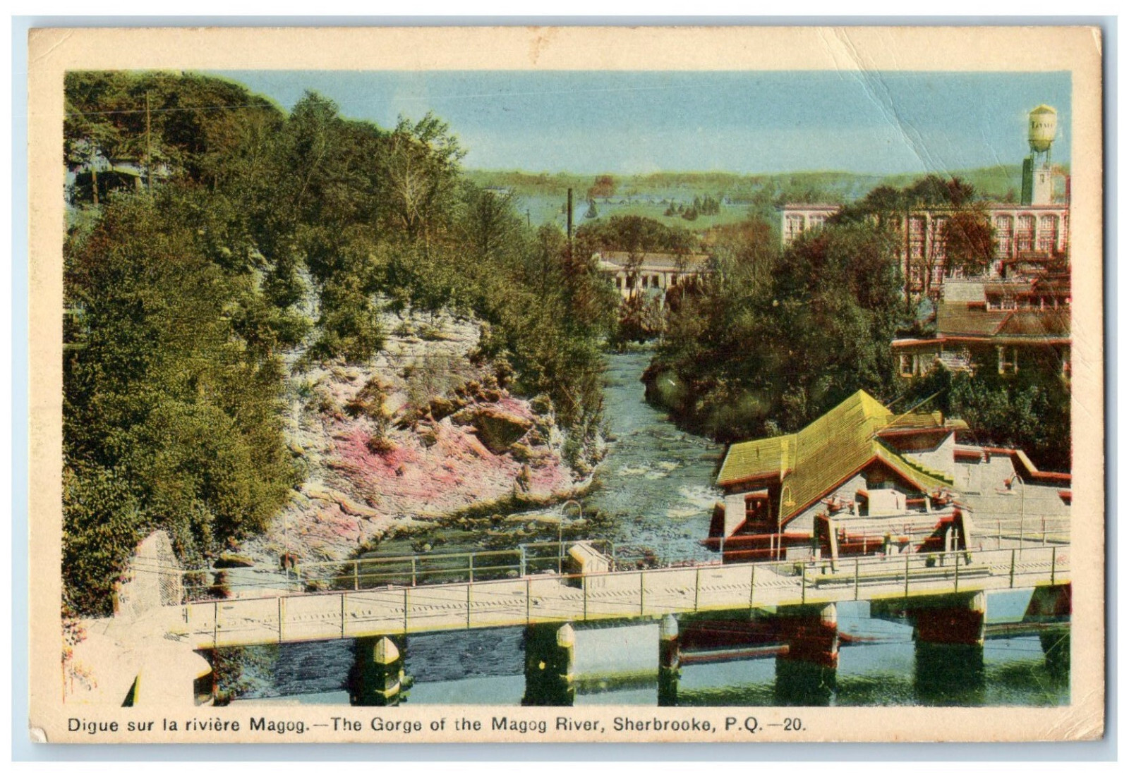 1946 The Gorge of the Magog River Sherbrooke Quebec Canada Vintage ...