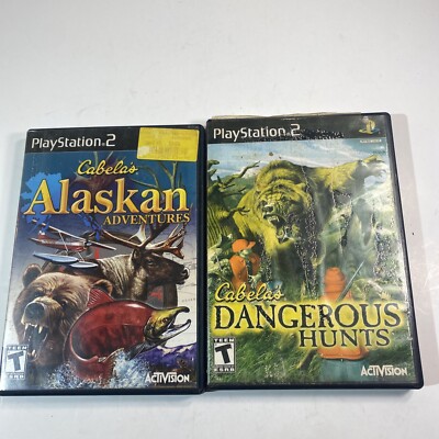 Sony Playstation 2 PS2 Cabelas Dangerous Hunts/ Alaskan Adventures 2 ...