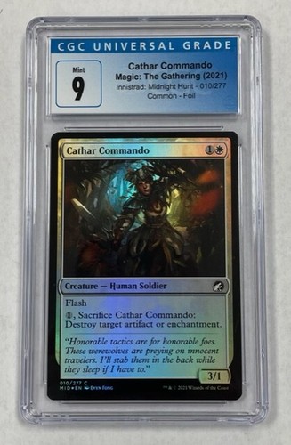 Magic the Gathering 2021 Cathar Commando CGC Graded 9 Midnight Hunt 010 ...