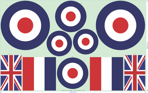 UK Roundels - 1/6 - Water Decal & White Vinyl | eBay Australia