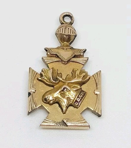 Vintage Gold Filled Loyal Order Of Moose Loom Knight Fob Pendant Charm ...