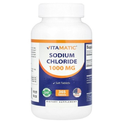 Sodium Chloride, 1,000 mg, 365 Tablets | eBay