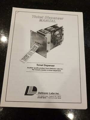 Deltronic ticket dispenser manual | eBay