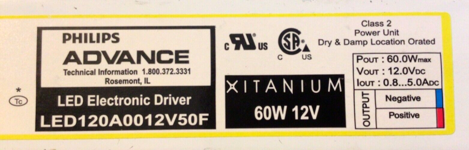 LED120A0012V50F PHILIPS ADVANCE NEW LED ELECTRONIC DRIVER XITANIUM | eBay