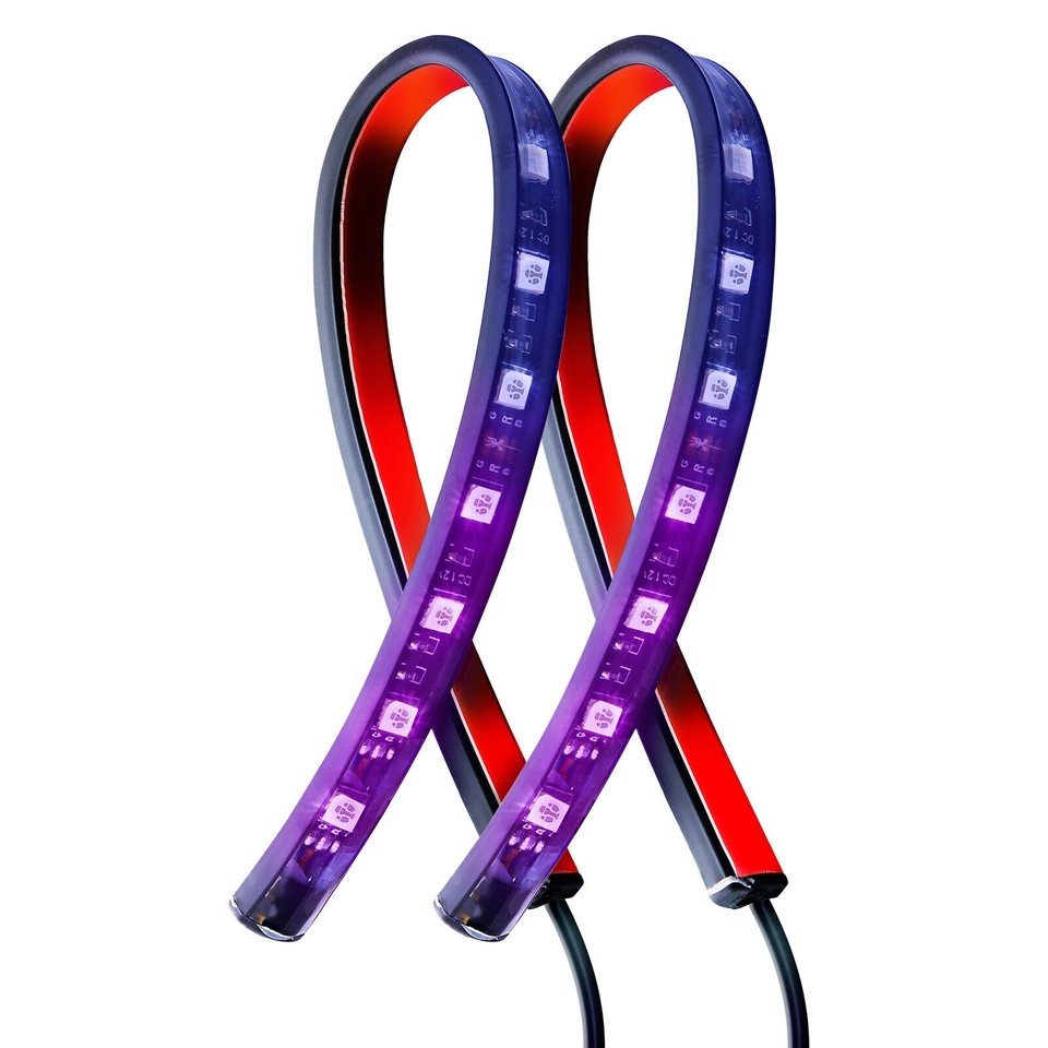 Bluetooth Sound-Reactive Multi-Color Car Interior Lights, 4-Pack of 10. ...