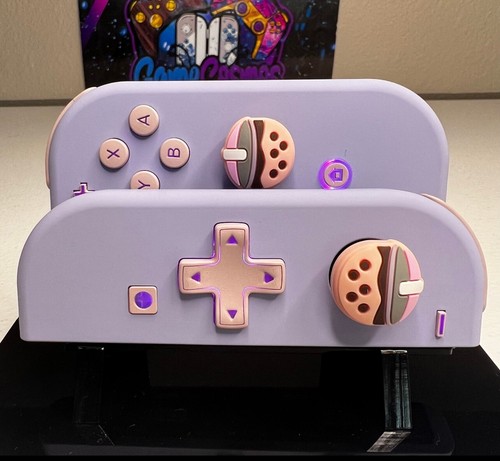 Boba Tea theme - Violet Pink - RGB LED - Custom Joycons for the ...