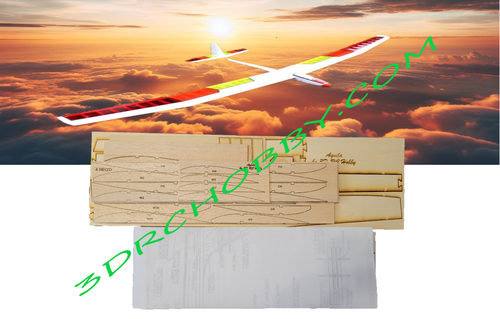 AQUILA Sailplane 129" WS RC Airplane Laser Cut Balsa & Ply Short Kit W ...