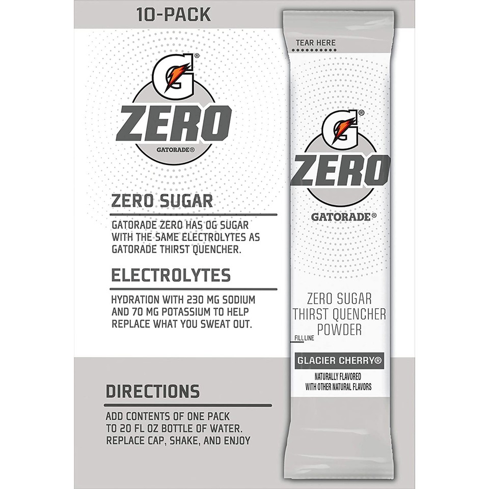 Gatorade G ZERO Powder Sticks Pack 5 Calorie Sports Drink Mix Case of ...